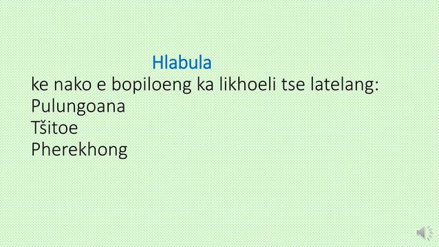 Likhoeli le linako tsa selemo | PPTX