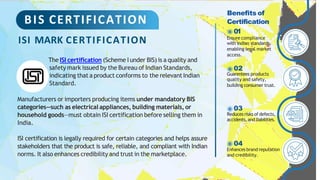 BIS ISI Mark Certification in India: Process, Documents & Compliance | PDF