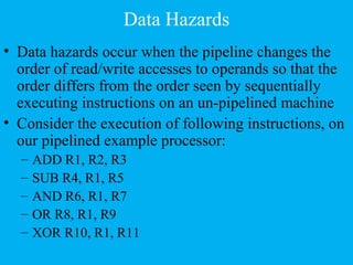 Pipelining & All Hazards Solution | PPT