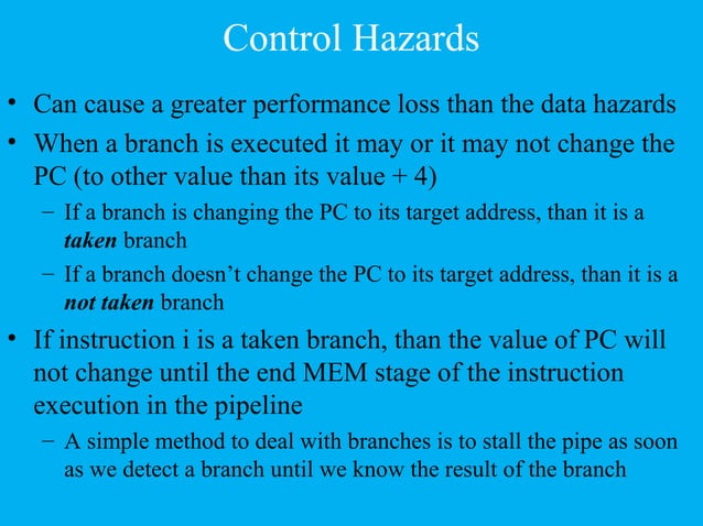 Pipelining & All Hazards Solution | PPT | Programming Languages | Computing