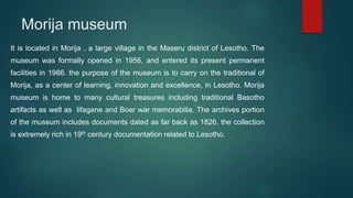 Tourism attractions in lesotho e.g dams | PPT
