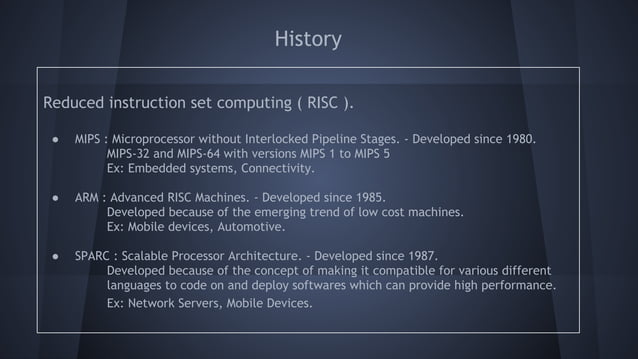 Comparison between RISC architectures: MIPS, ARM and SPARC | PPT