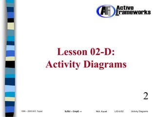 Activity diagrams show the flow of one activity to another within a ...