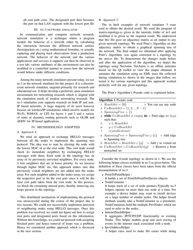 Implementation of Spanning Tree Protocol using ns-3 | PDF