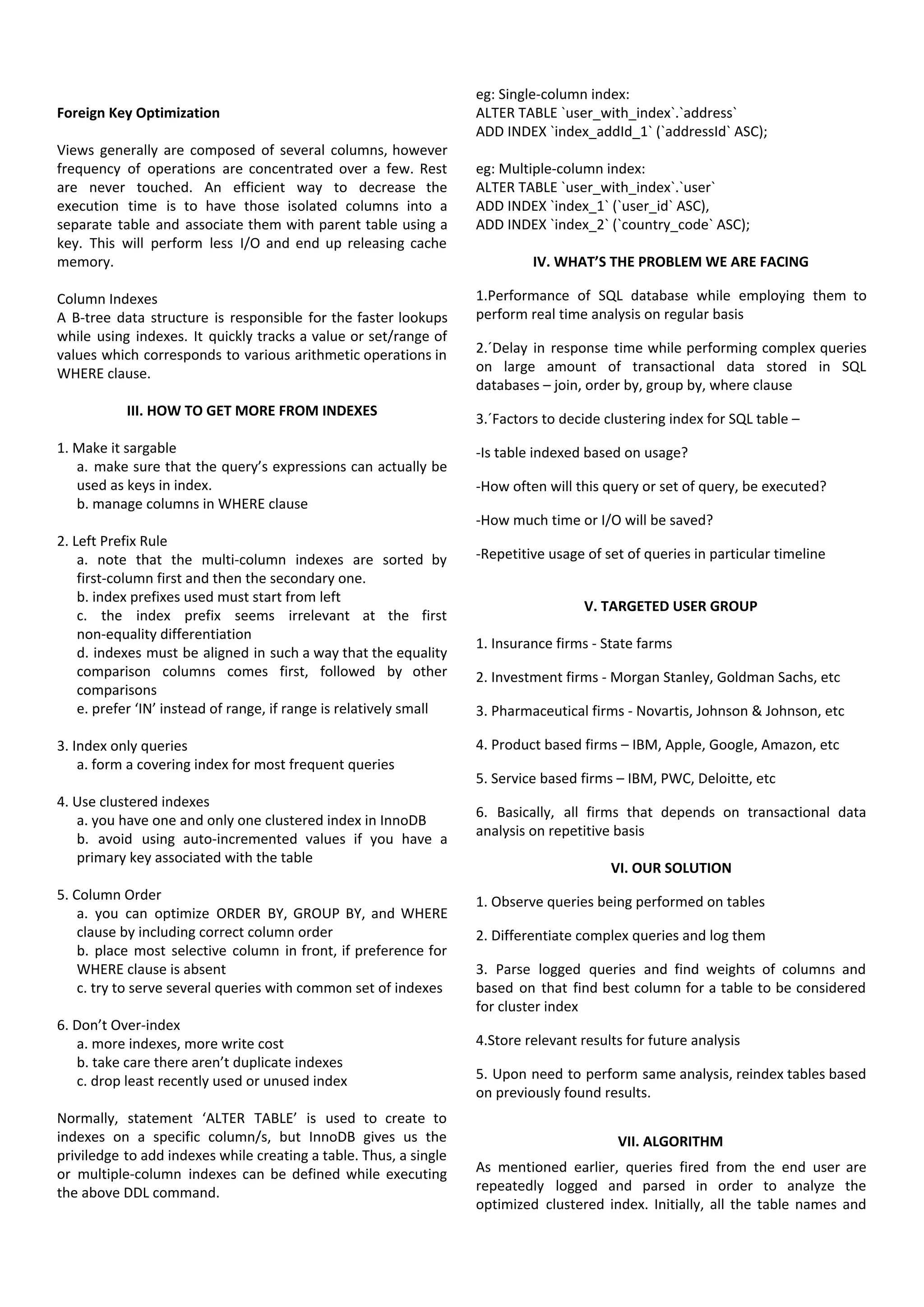 Optimized cluster index generation | PDF | Databases | Computer Software and Applications