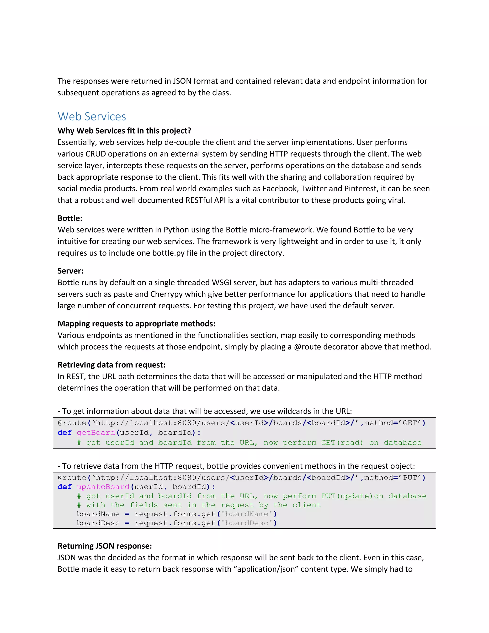 Pinterest like site using REST and Bottle | PDF | Web Development | Internet