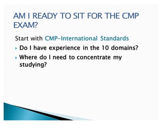 How to become a Certified Meeting Professional (CMP) | PDF | Resume ...