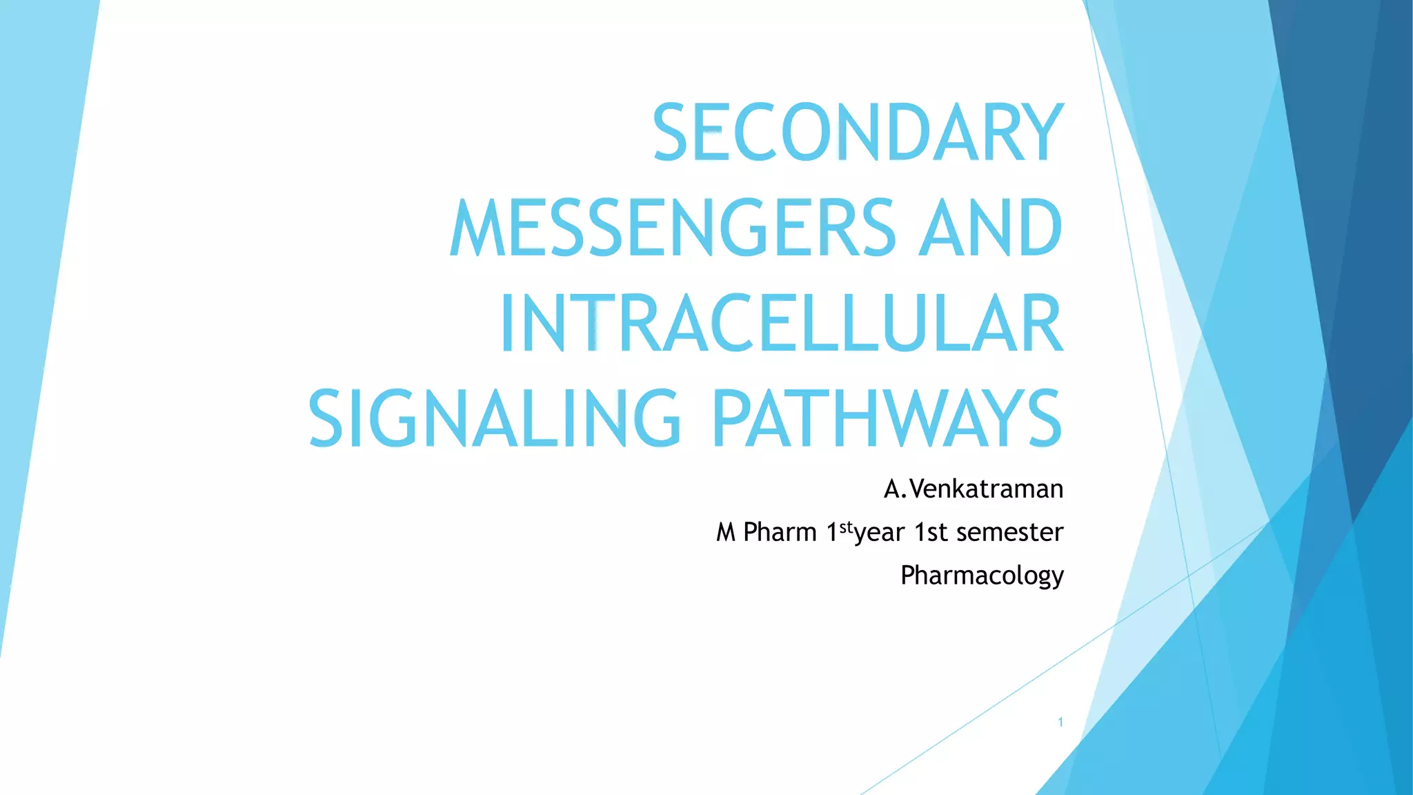 Cell Signalling and Secondary messengers | PPTX