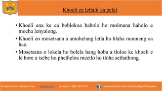 KEMARO KA SESOTHO | PPTX | Pregnancy | Reproductive Health