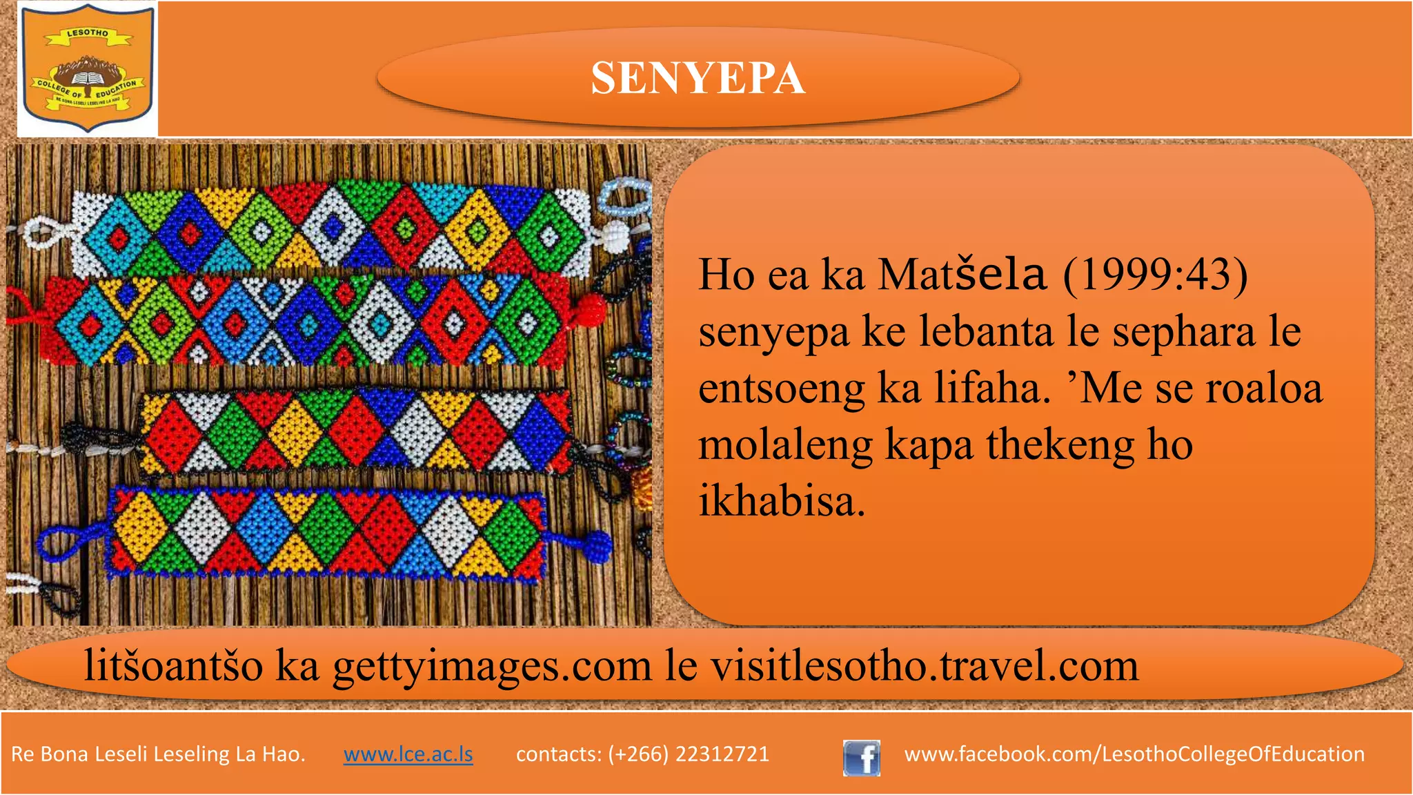 MEAPARO EA BASOTHO EA KHALE | PPTX