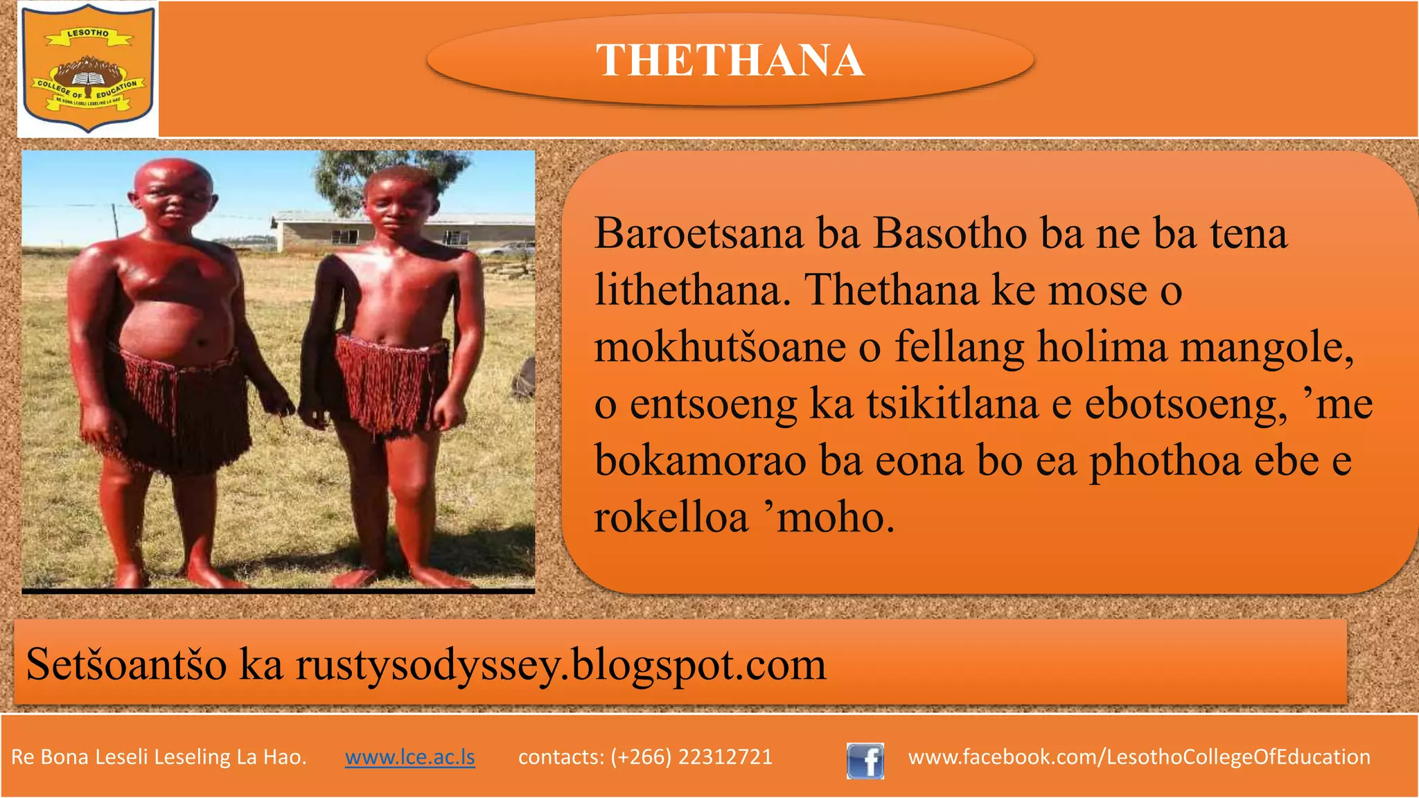 MEAPARO EA BASOTHO EA KHALE | PPTX