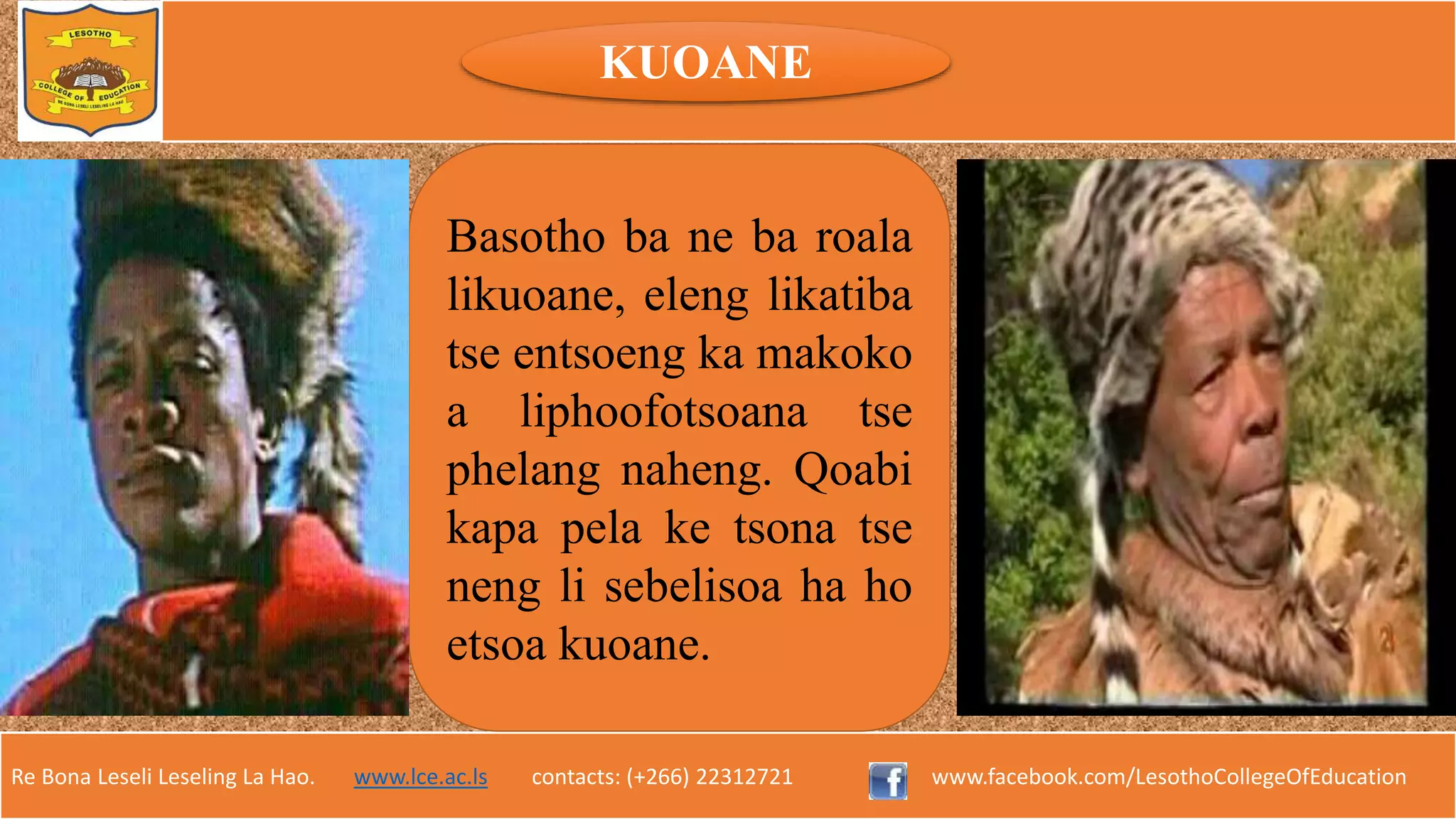 MEAPARO EA BASOTHO EA KHALE | PPTX