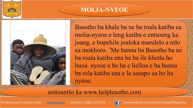 MEAPARO EA BASOTHO EA KHALE | PPTX