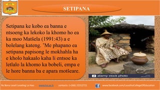 MEAPARO EA BASOTHO EA KHALE | PPTX