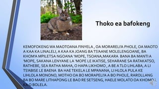 Liboko tsa Basotho- ka Zwakala Mahloko | PPTX