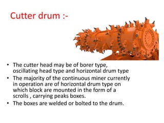 CONTINUOUS MINERS | PPTX