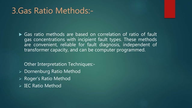 Dissolved Gas Analysis of conventional diagnosis techniques for transformer | PPTX