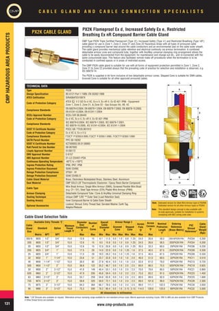 CMP PX2K-32 Barrier Glands Exd Flameproof (ATEX) Cable Glands | PDF