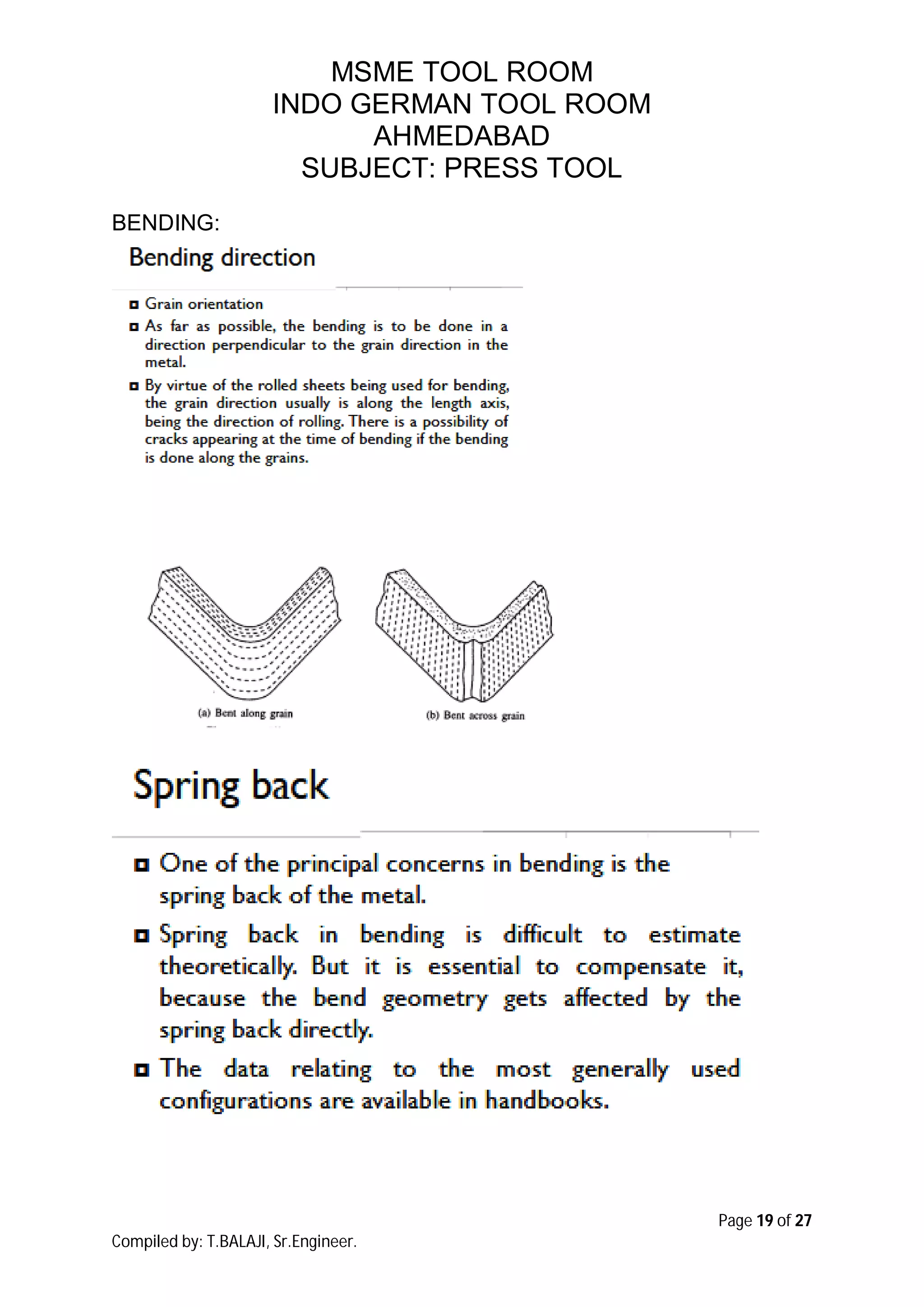 Type Of Non cutting Operations (Press Tool) | PDF