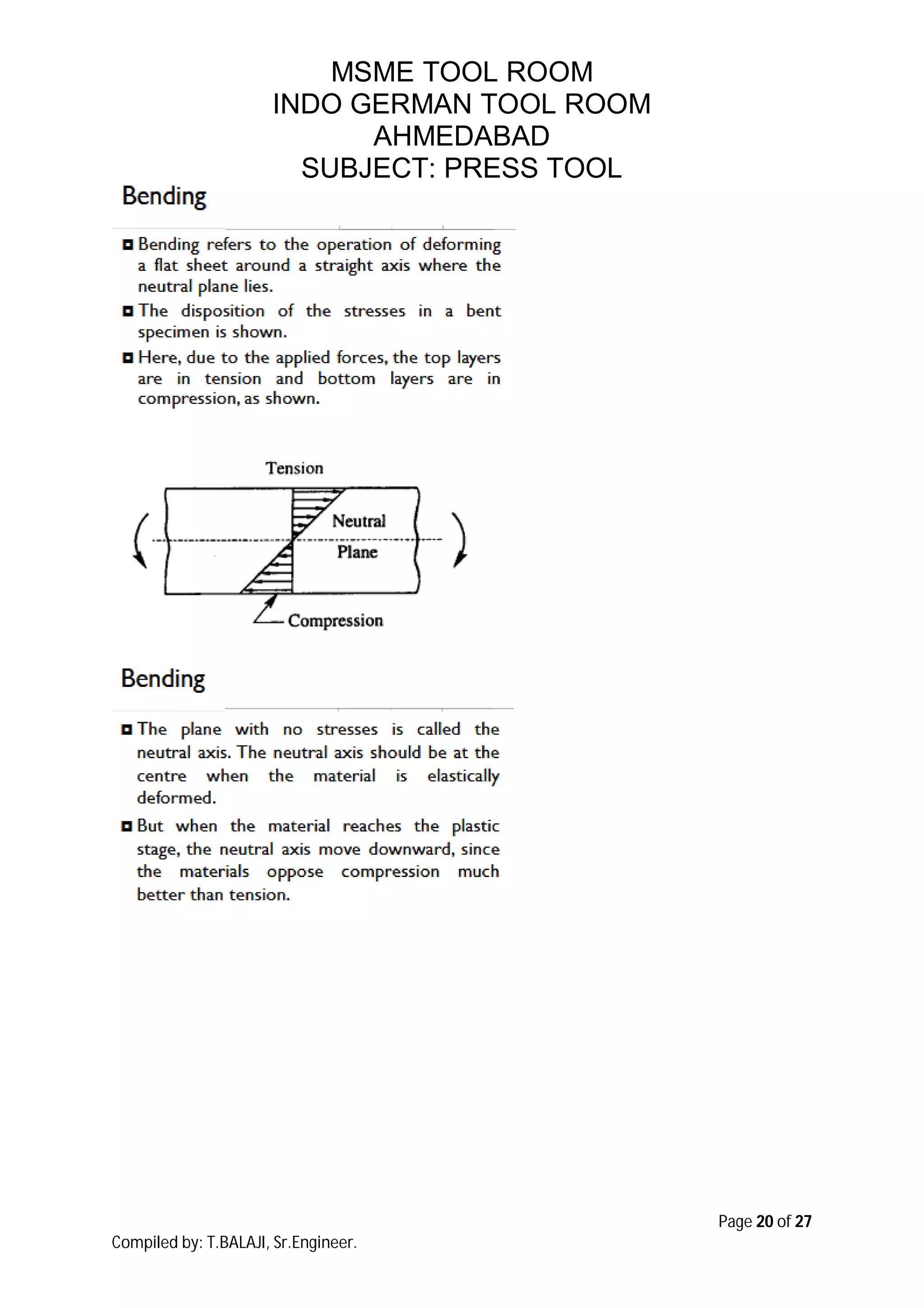 Type Of Non cutting Operations (Press Tool) | PDF