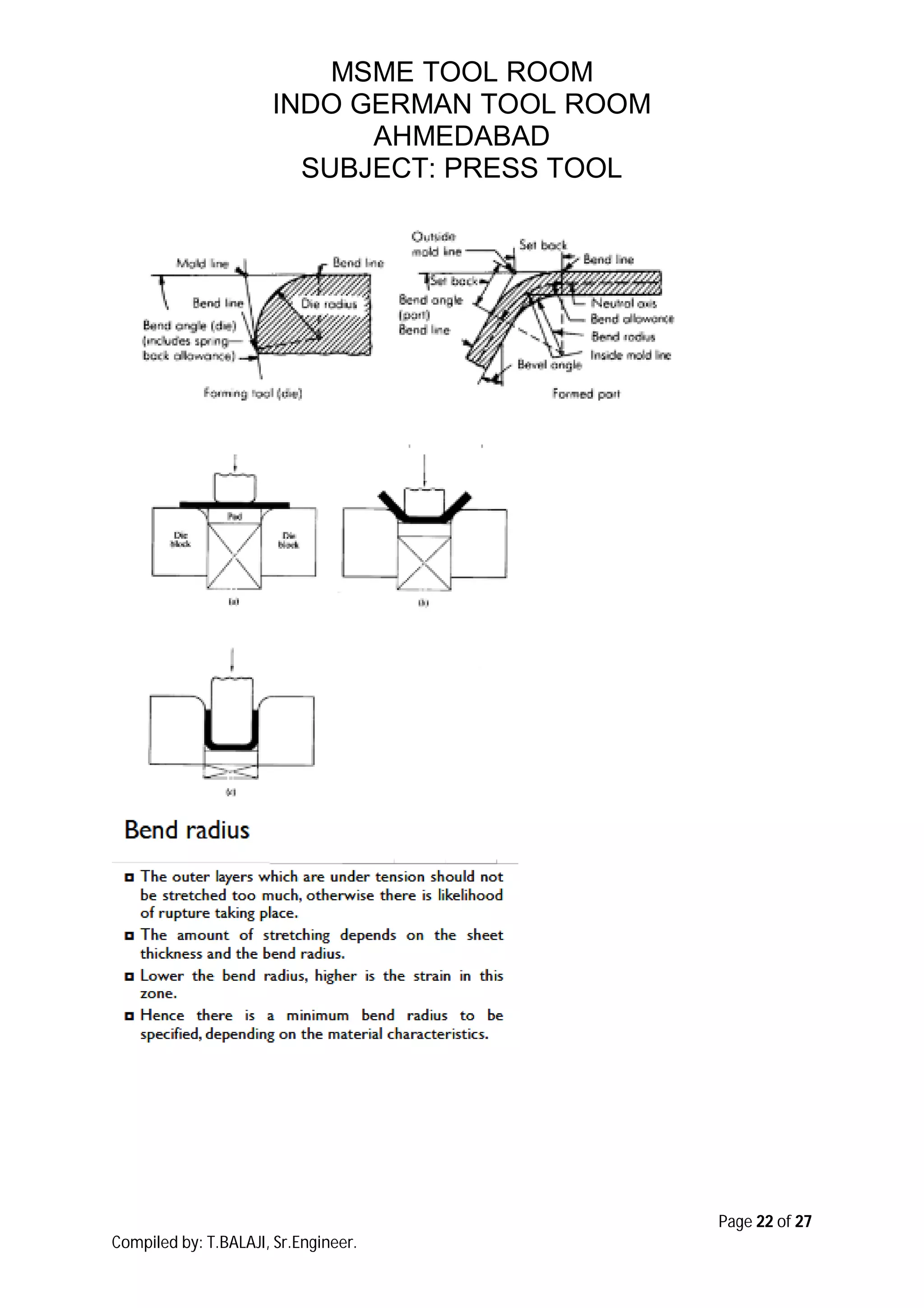 Type Of Non cutting Operations (Press Tool) | PDF