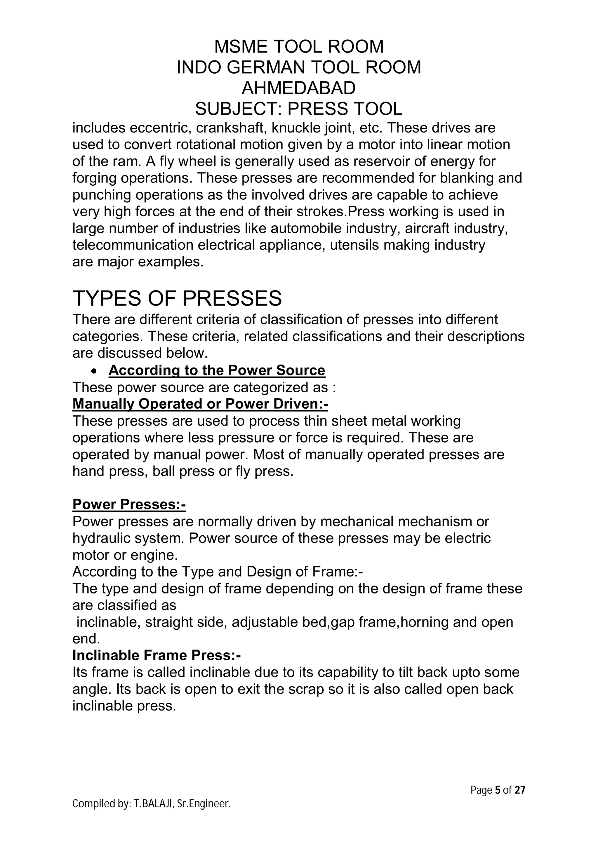 Type Of Non cutting Operations (Press Tool) | PDF