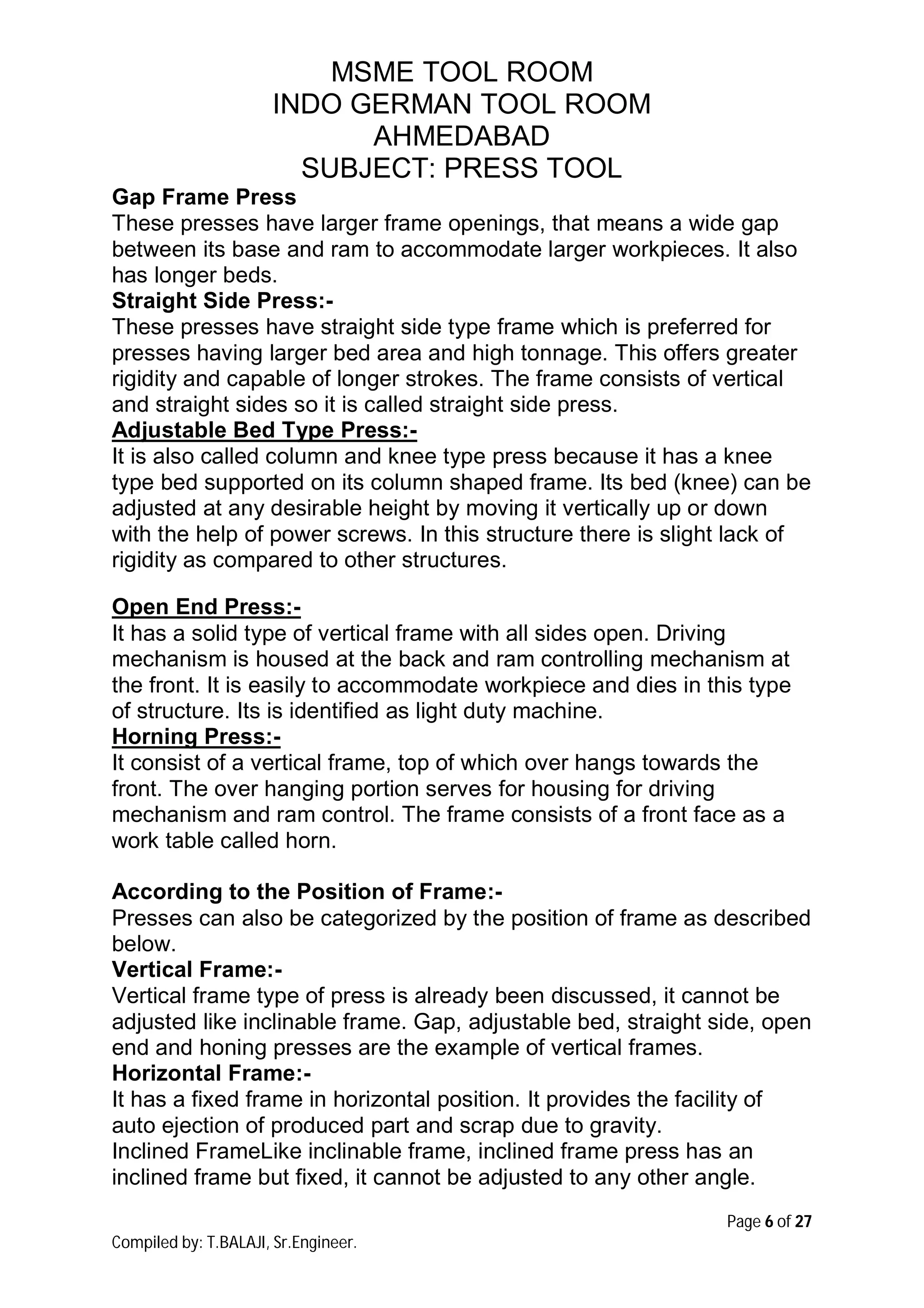 Type Of Non cutting Operations (Press Tool) | PDF