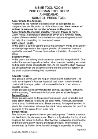 Type Of Non cutting Operations (Press Tool) | PDF