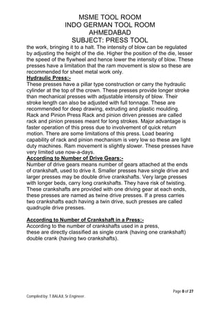 Type Of Non cutting Operations (Press Tool) | PDF