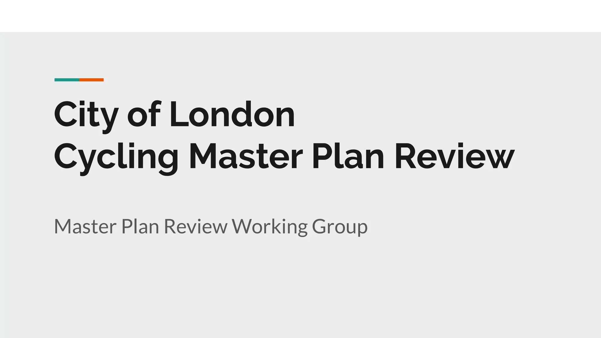 City of London Cycling Master Plan Review | PDF