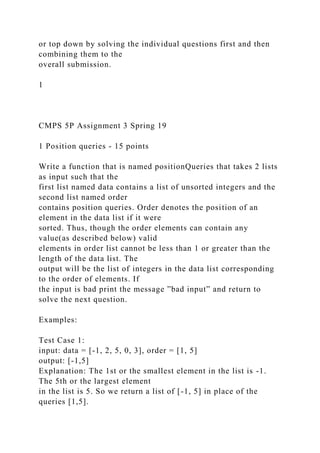 CMPS 5P Assignment 3 Spring 19Instructions1. The aim o.docx