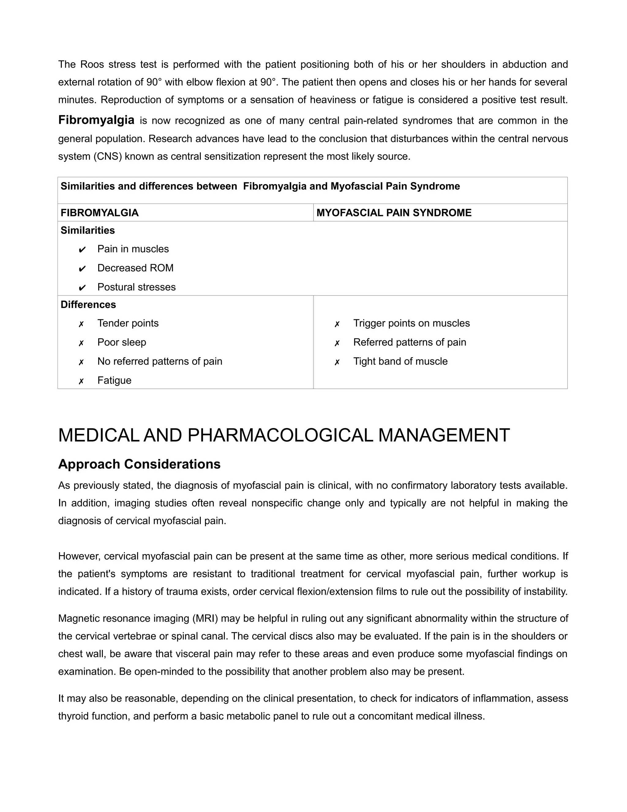 Chronic Myofascial Pain Syndrome- Final Case Presentation | PDF