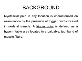 Myofascial Pain Syndrome | PPT