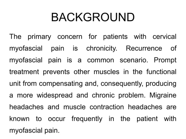 Myofascial Pain Syndrome | PPT