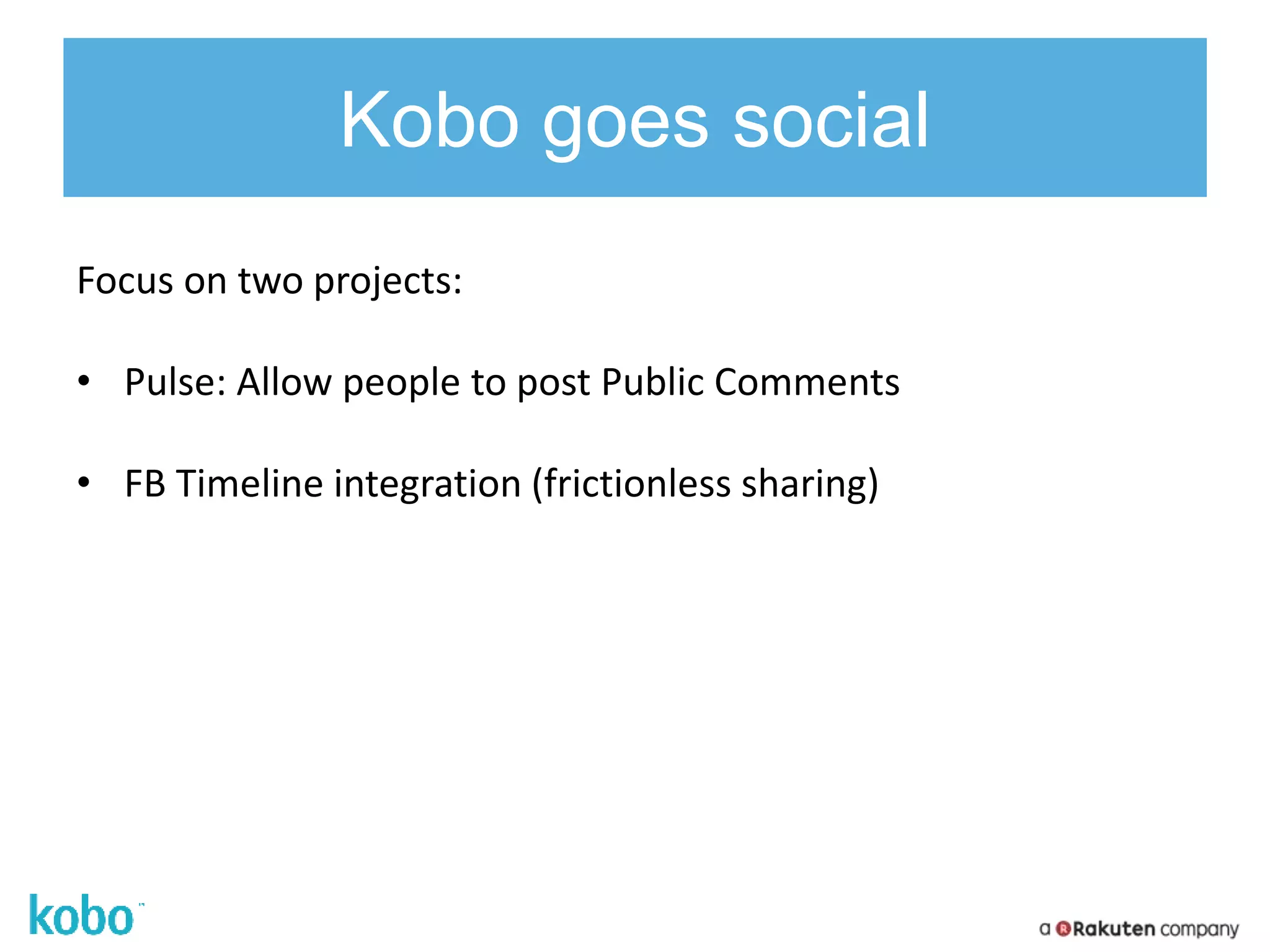 CMPTO: Social reading at Kobo | PPTX