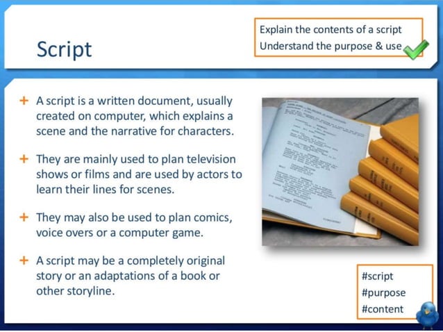 CM R081 Lesson 7 Storyboards and Scripts | PPT