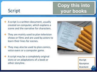 CM R081 lesson 7 storyboards and scripts | PPTX