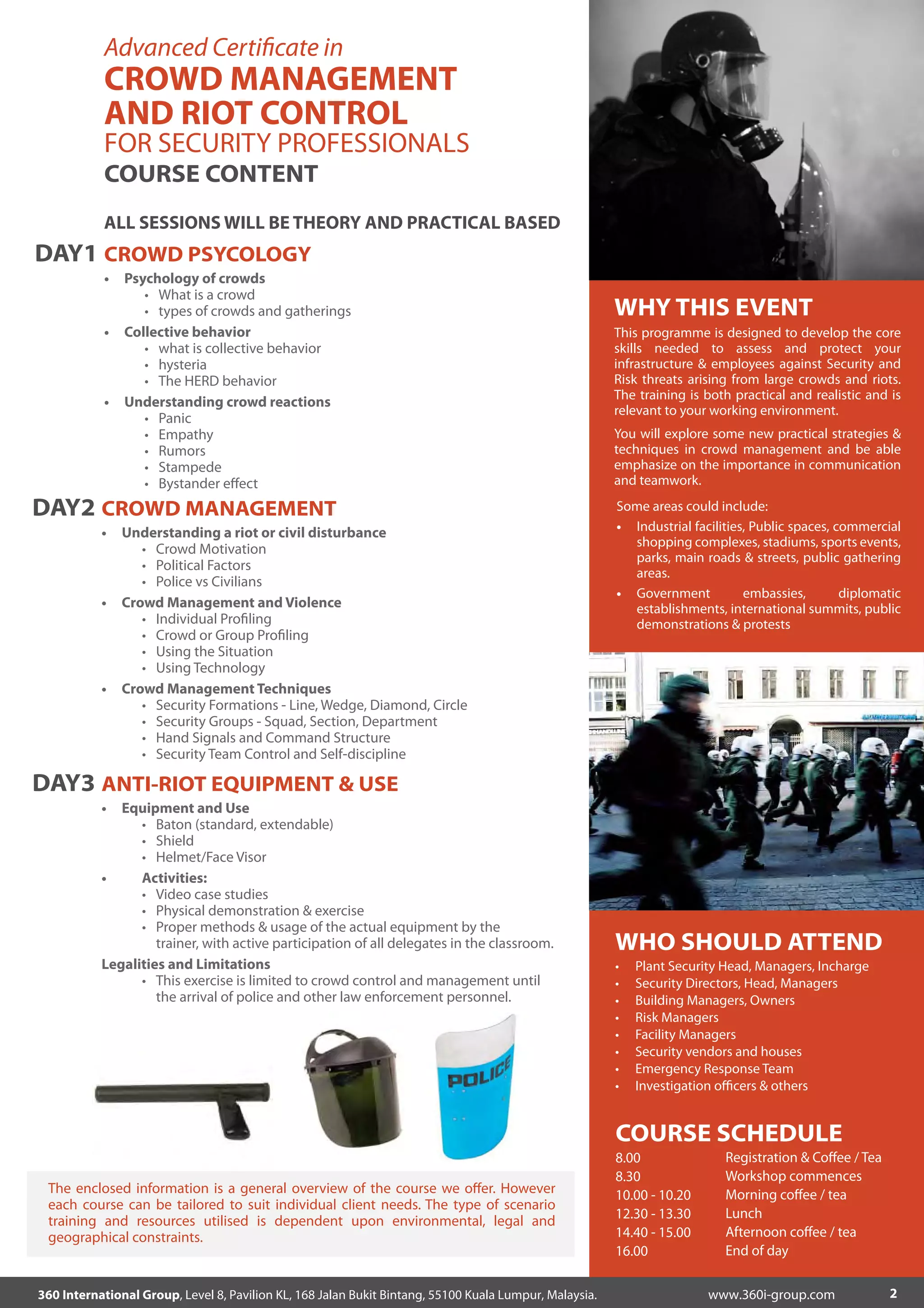 Crowd Management & Riot Control for Security Professionals | PDF