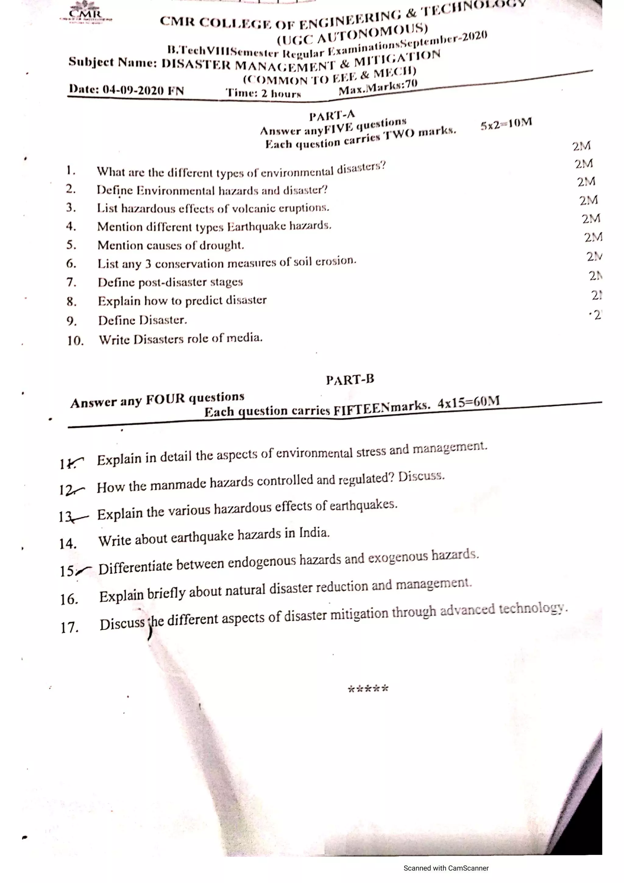 Cmr cet question papers | PDF
