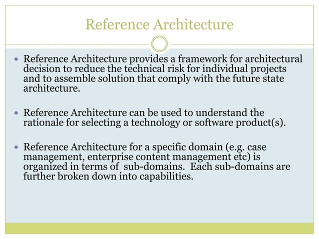 Case Management Reference Architecture | PPTX