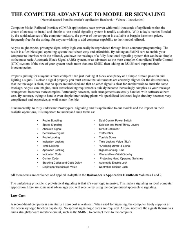 Cmri and signaling handout 2018 | PDF