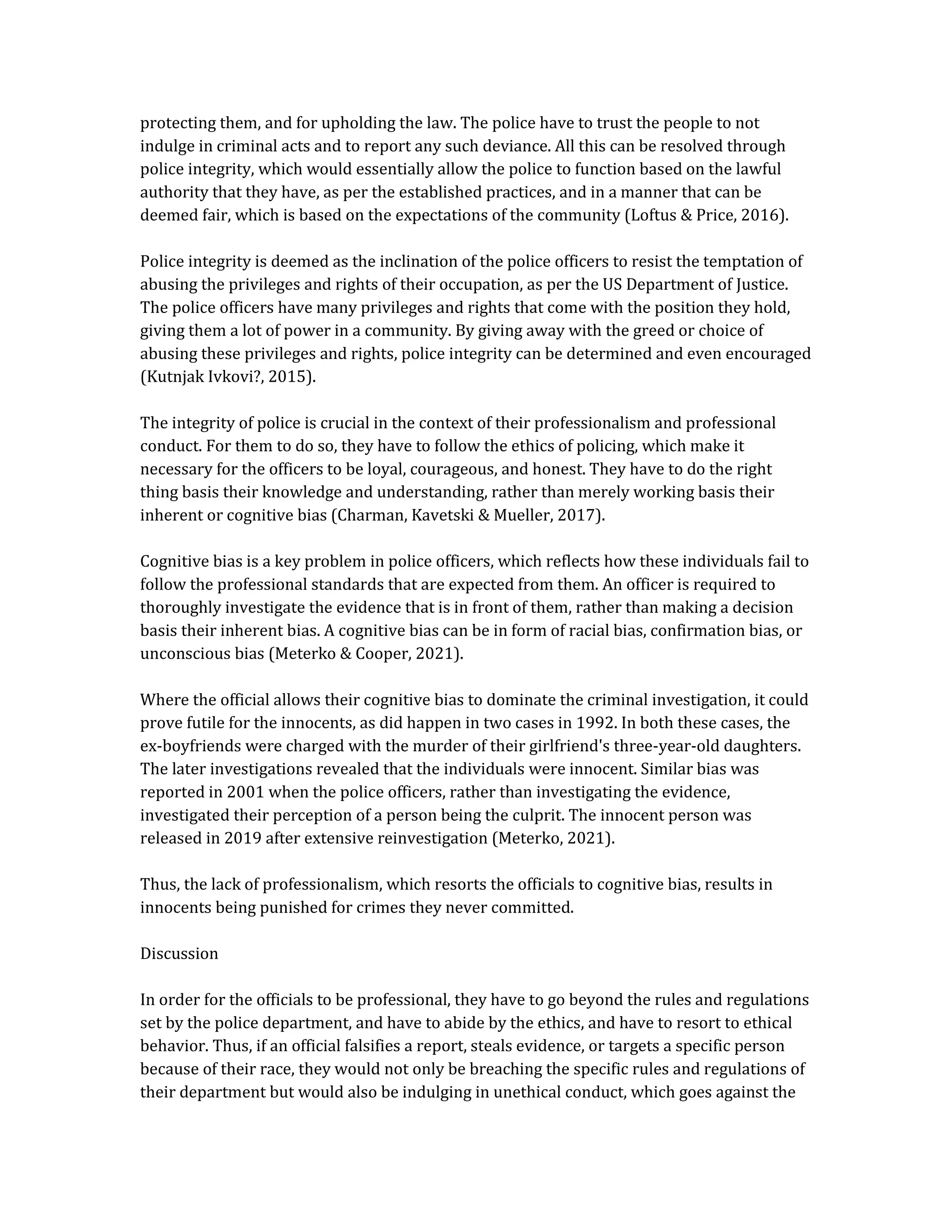 CMRJ308 Police Professionalism And Responsibility.docx