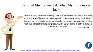 CMRP Questions Answers | PDF