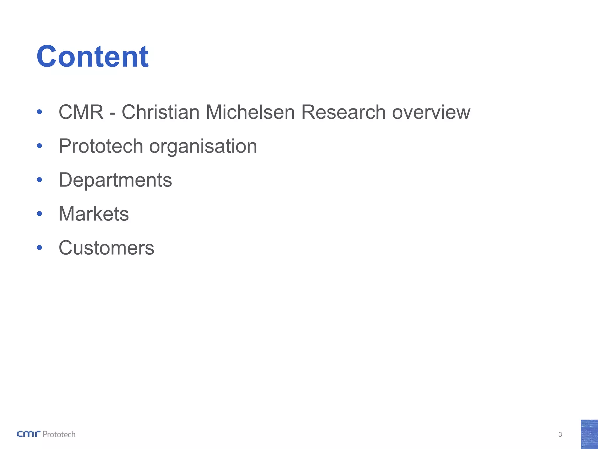 CMR Prototech Company Presentation | PDF