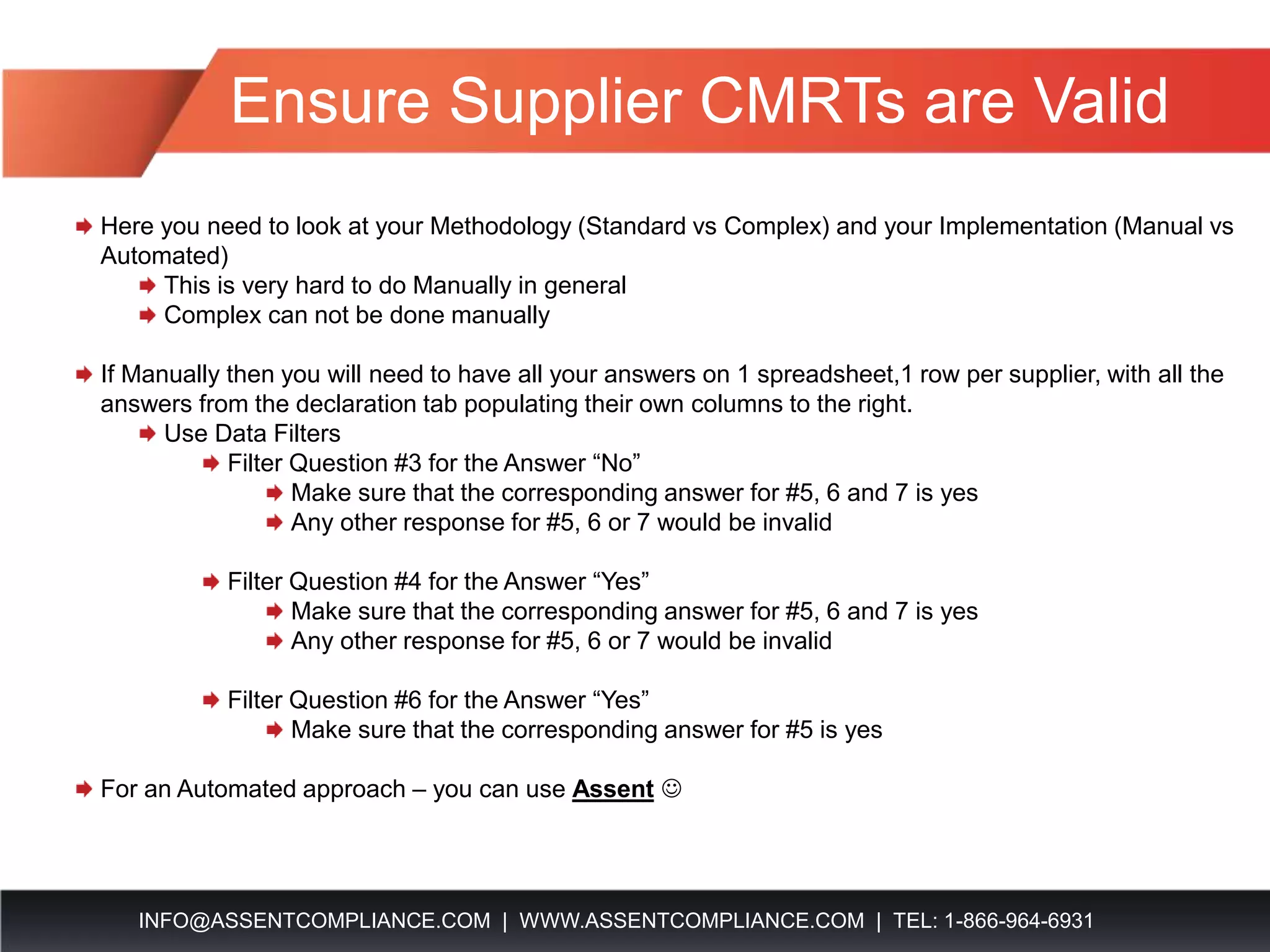CMRT (Conflict Minerals Reporting Template) Data Validation | PPTX