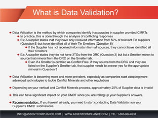 CMRT (Conflict Minerals Reporting Template) Data Validation | PPTX