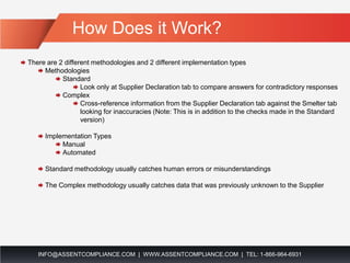 CMRT (Conflict Minerals Reporting Template) Data Validation | PPTX
