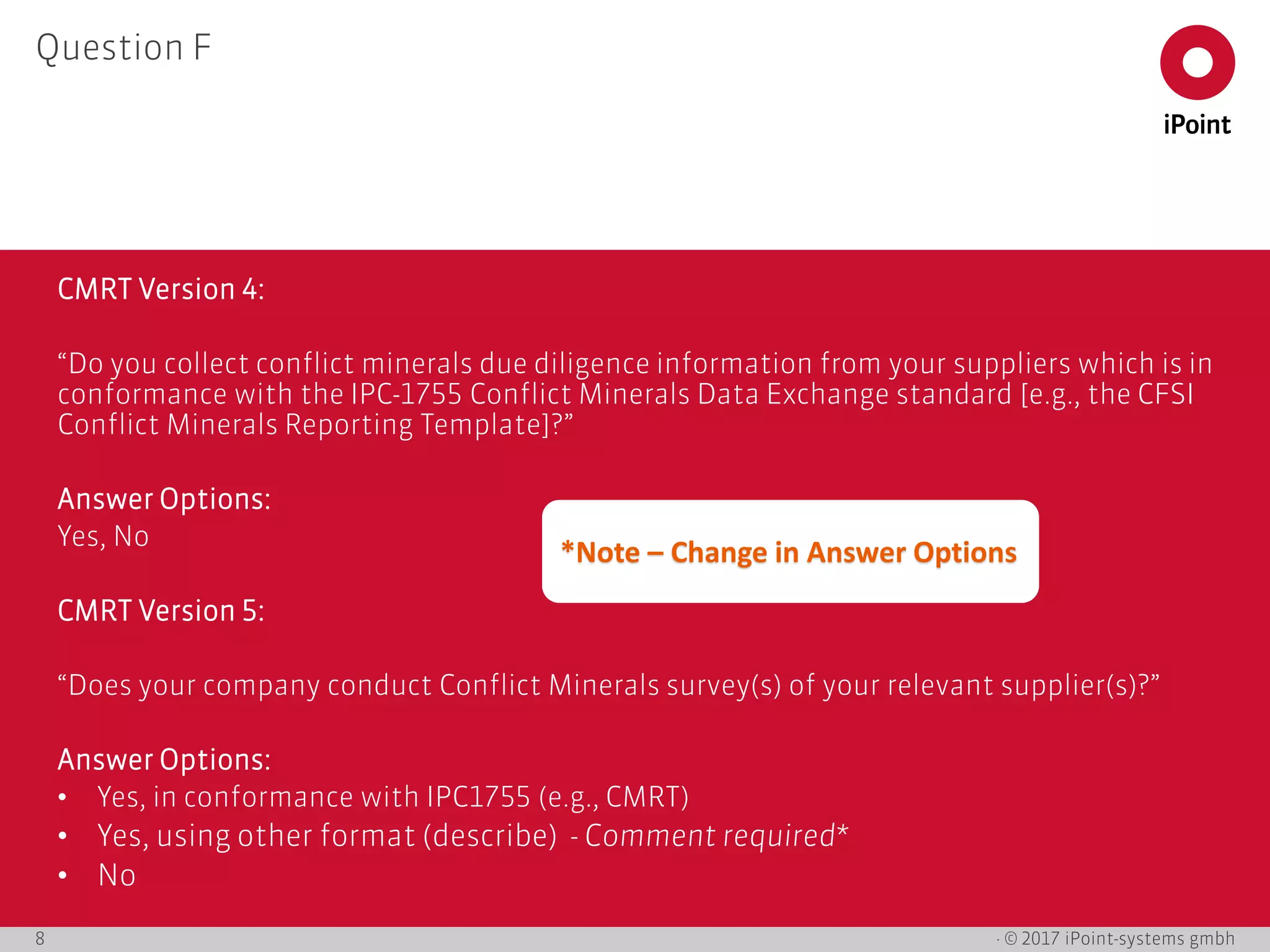Conflict Minerals Reporting Template (CMRT) Version 5 Updates | PDF