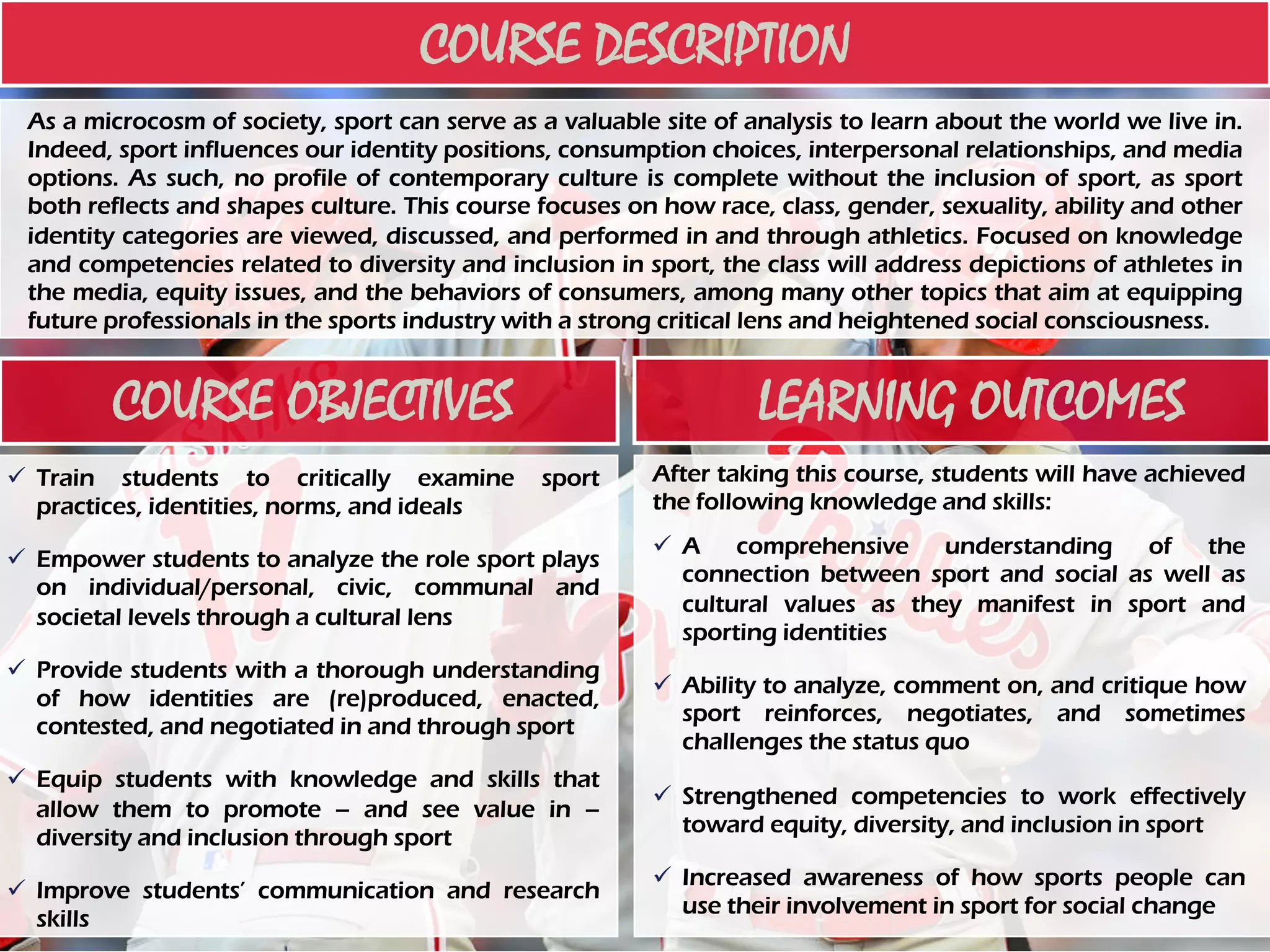 CMS 04223: Introduction to Sports Communication (Syllabus | SP 2020 | Section 1) | PDF