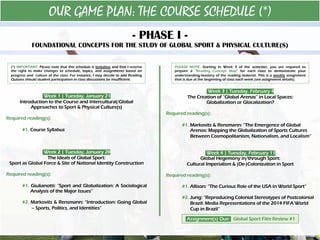 CMS 04375: Global Sport & Physical Culture (Syllabus | SP 2020) | PDF